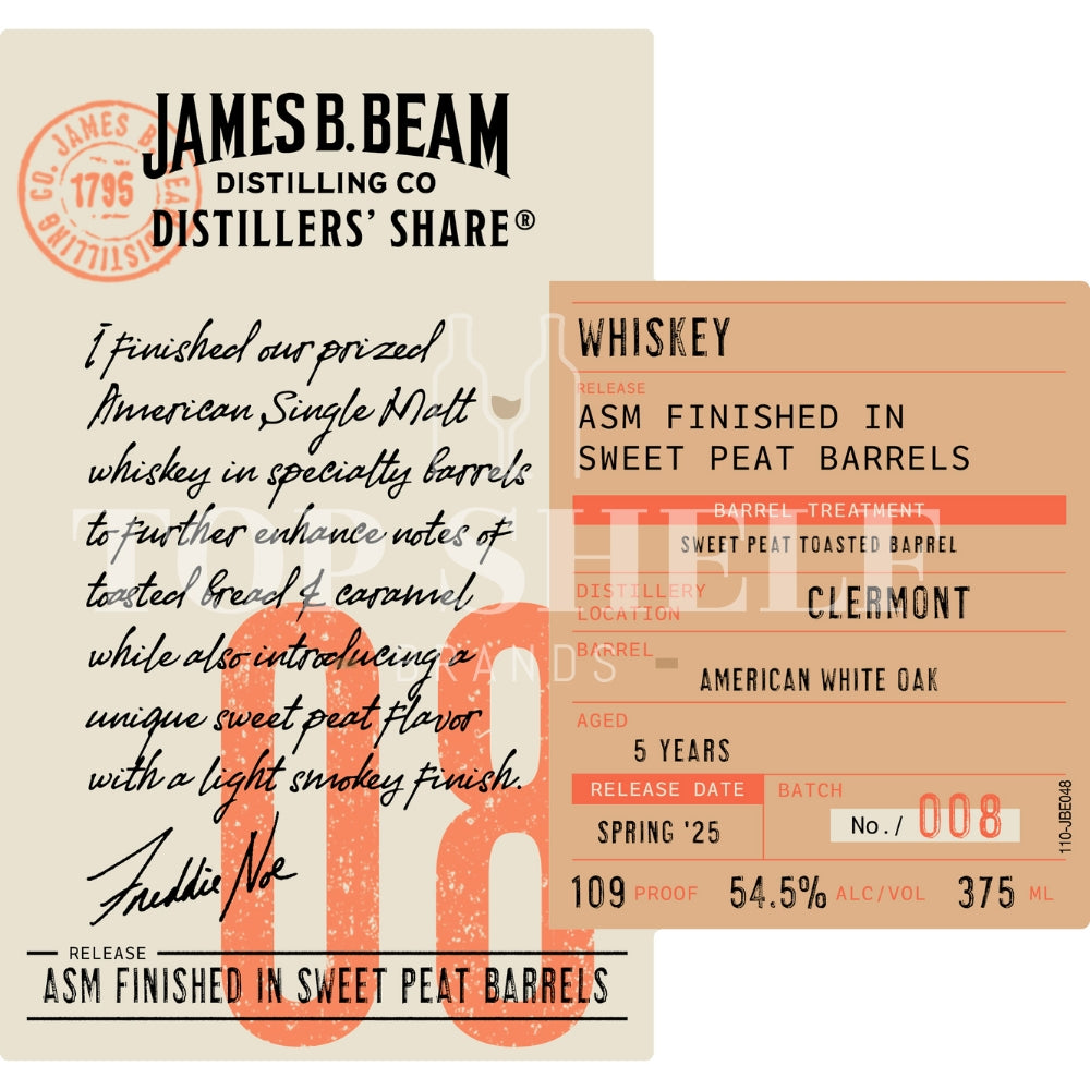 Buy James B. Beam Distillers’ Share No. 08 ASM Finished in Sweet Peat ...
