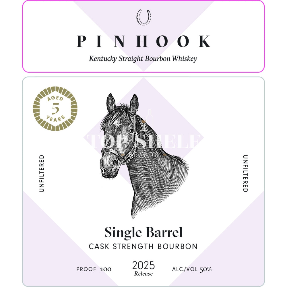 Pinhook 5 Year Old Single Barrel Cask Strength Bourbon 2025 Release ...
